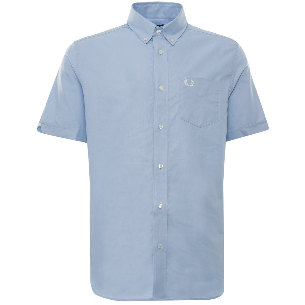 Fred Perry Short Sleeve Oxford Shirt | Light Smoke | M2701-146 – Dandy ...
