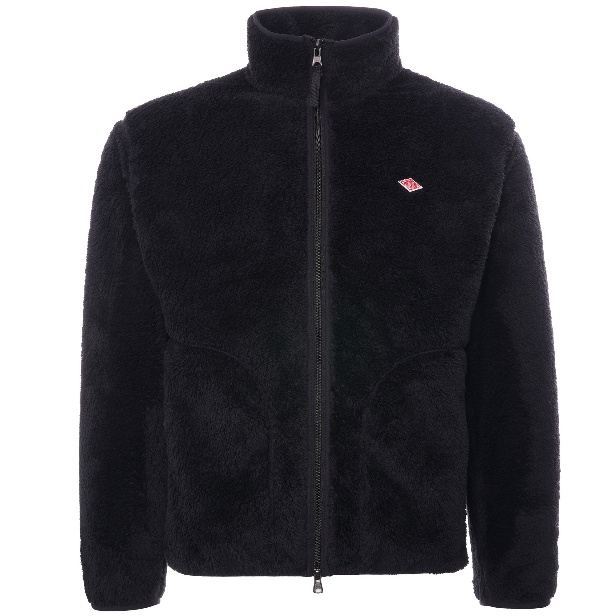 Danton High Pile Zip Stand Collar Jacket - Black - A0038-BLK HIGH PILE ...