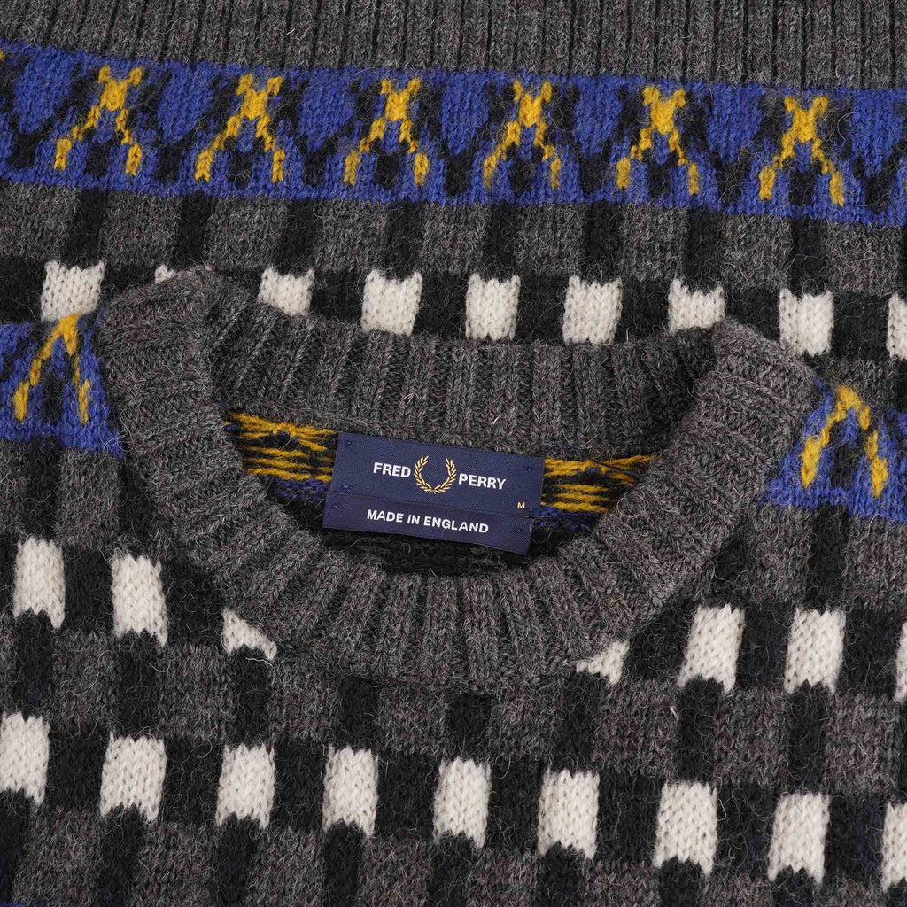 Fred Perry Fair Isle British Wool Jumper - 1964 Royal - K2560-955 FAIR ...