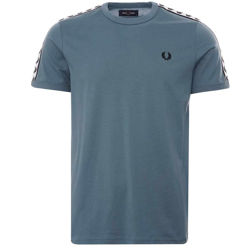 Fred Perry Taped Ringer T-Shirt - Ash Blue - M6347-P13 TAPE RINGER ...