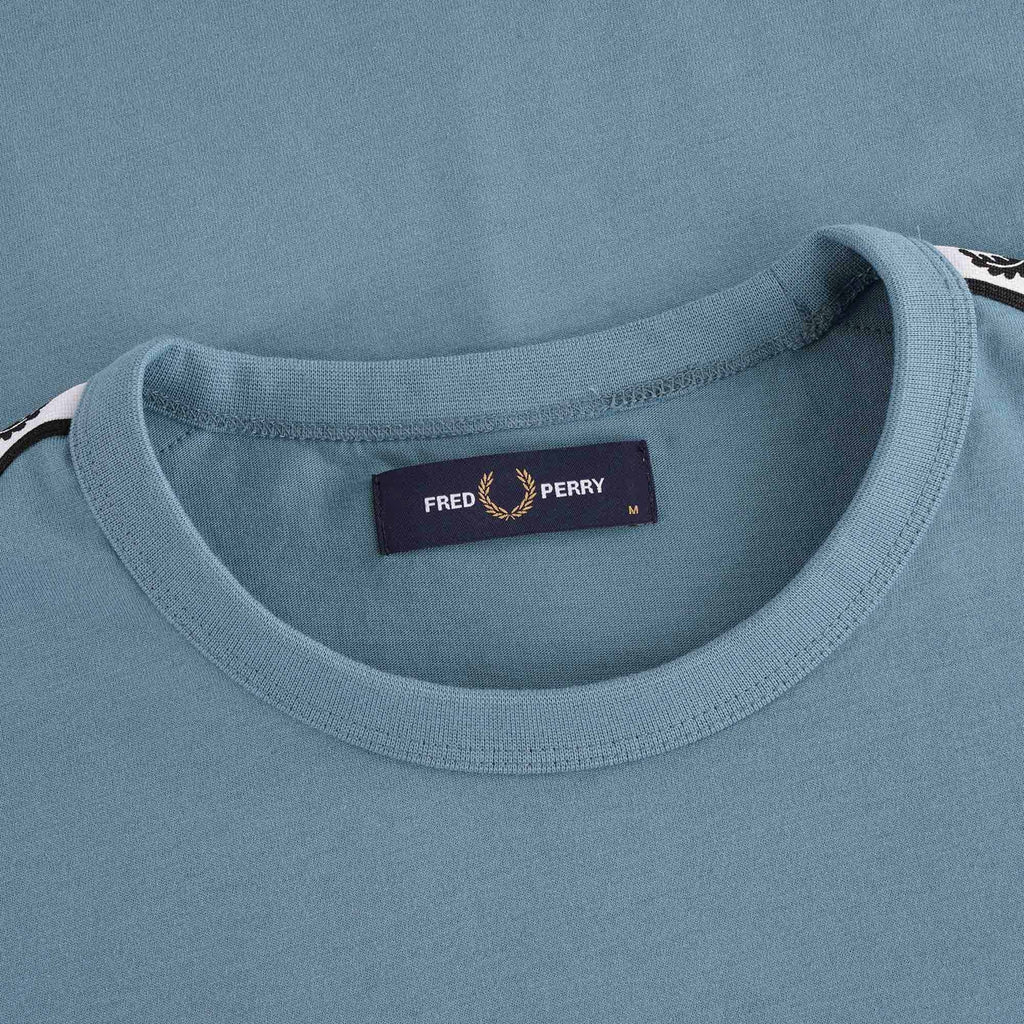 Fred Perry Taped Ringer T-Shirt - Ash Blue - M6347-P13 TAPE RINGER ...